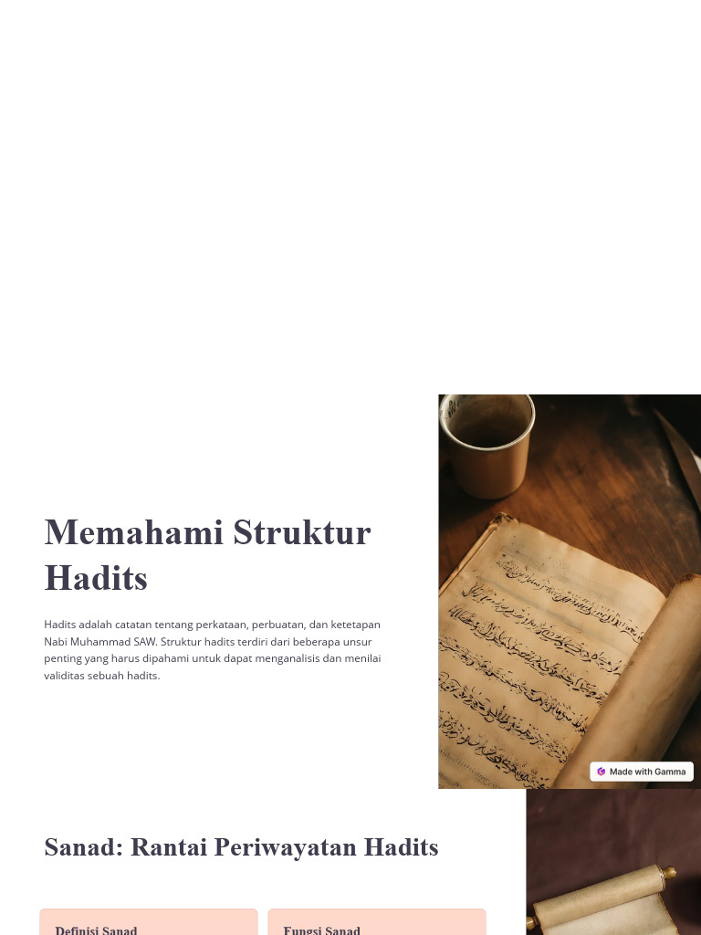 Struktur dan Analisis Hadits Islam | PDF