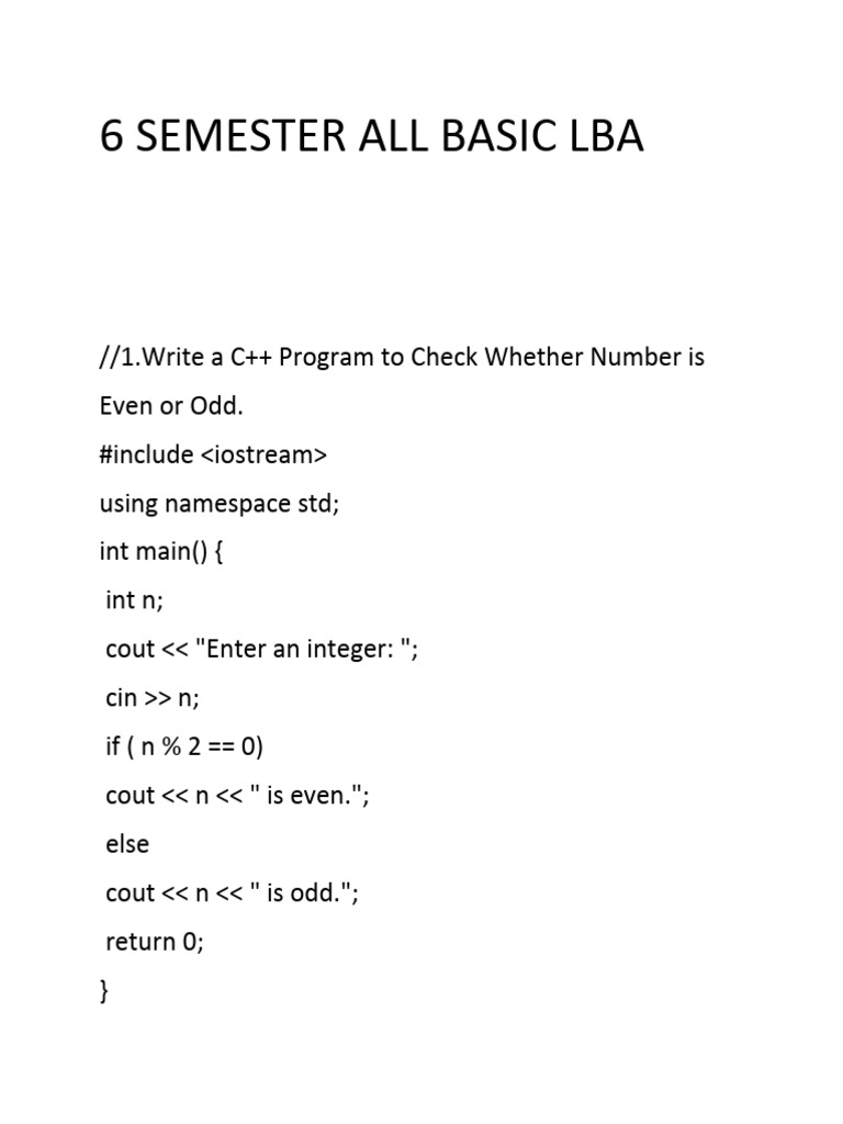 6 SEMESTER BASIC LAB | PDF