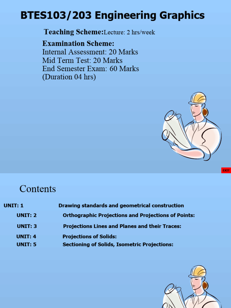 UNIT-I EG Drawing Standards and Geometrical Construction | PDF ...