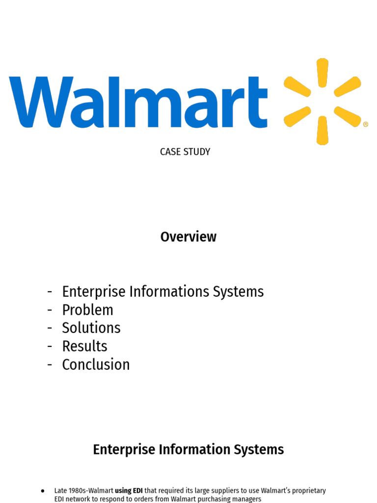 Walmart Case Study | Download Free PDF | Supply Chain | Walmart