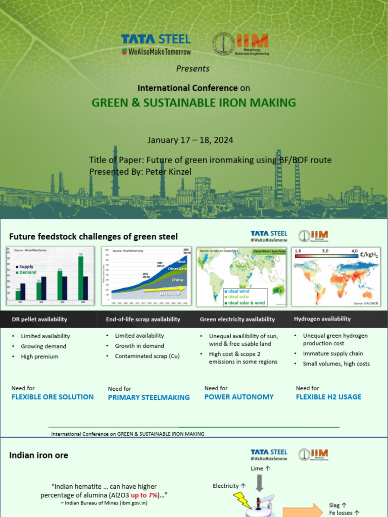 Future of Green Ironmaking Using BF - BOF Route | PDF | Coke (Fuel ...