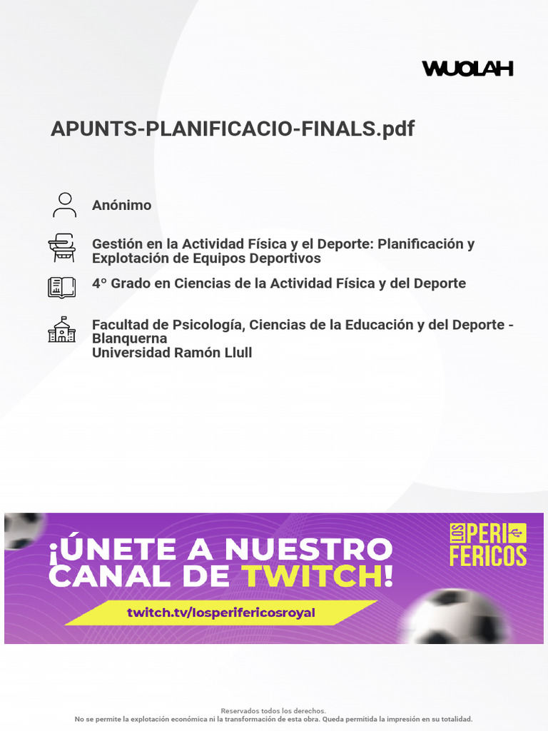 Wuolah Free APUNTS PLANIFICACIO FINALS | PDF