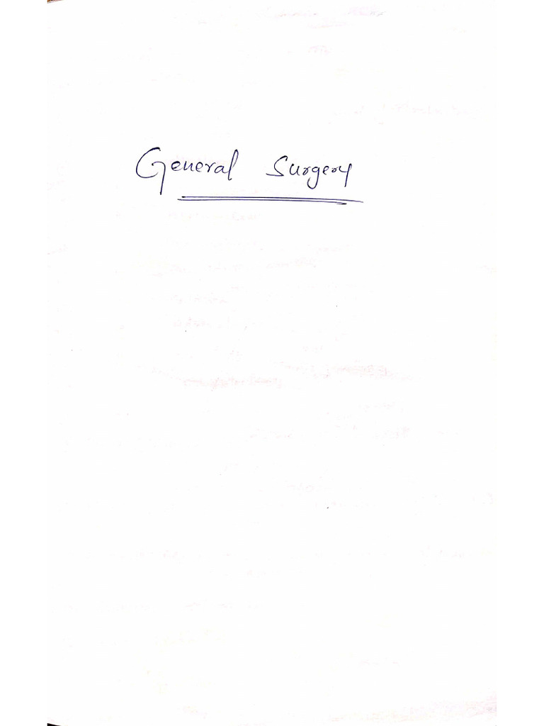 General Surgery Notes 1 | PDF