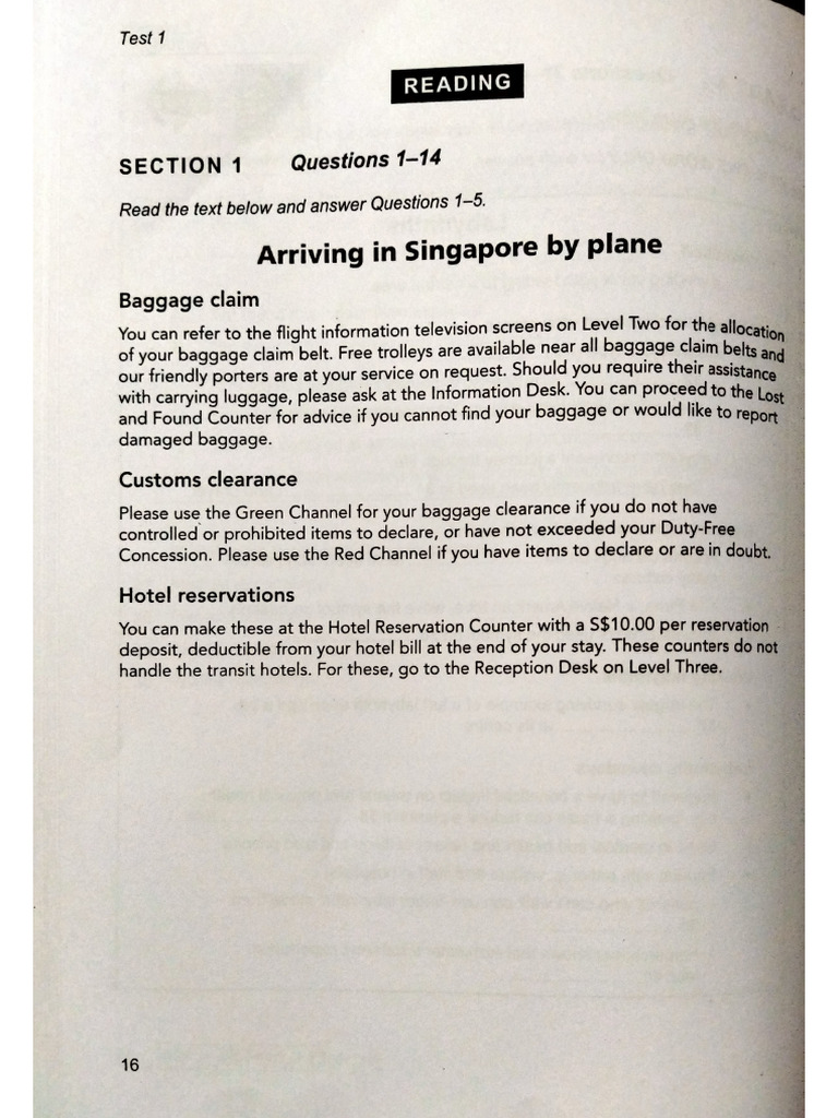 Cambridge 17 GT Test 1 | PDF