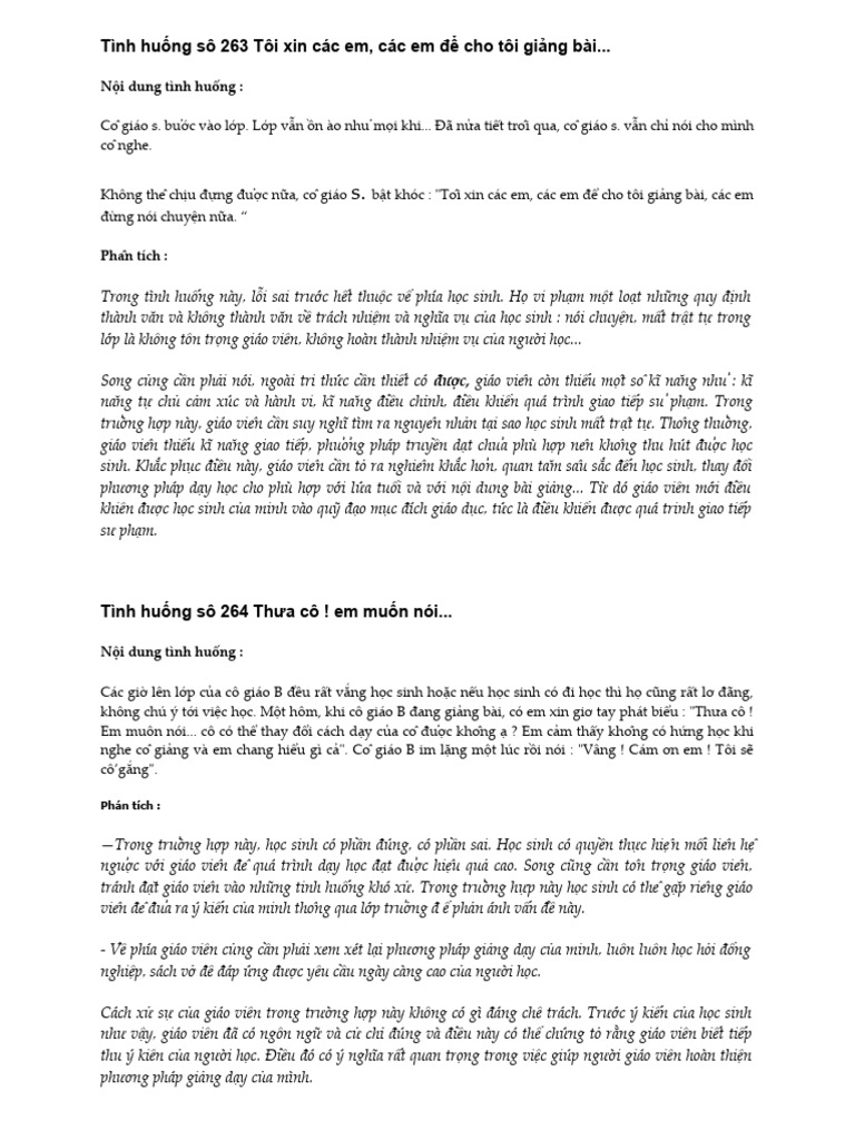 NVSP - Phan Tich Tinh Huong | PDF