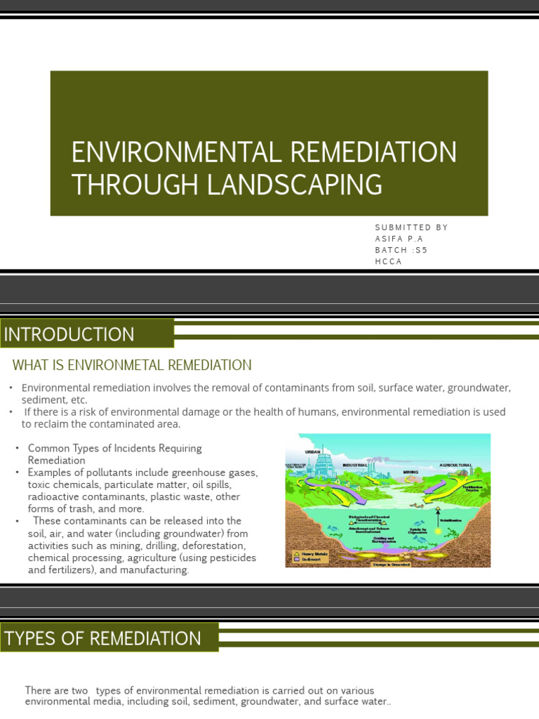 Asifa P.A Lanscape PPT 2 | PDF | Environmental Remediation | Soil