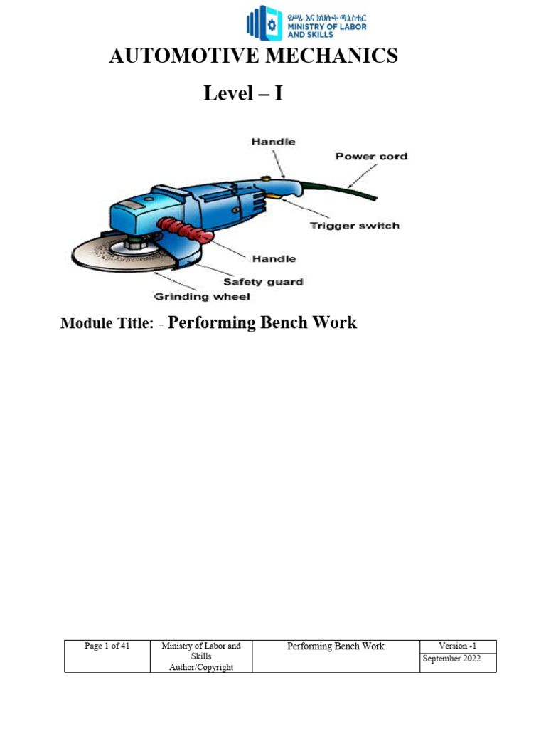 Bench Work 1 | PDF | Drill | Drilling