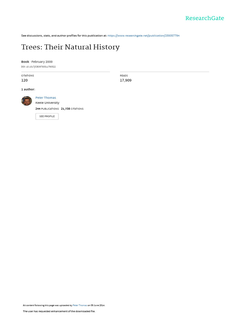Trees Their Natural History | PDF | Trees | Plants
