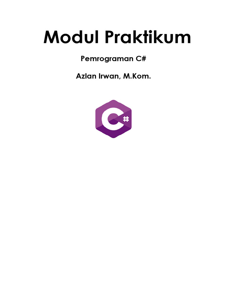 Praktikum Pemrograman C# dan IDE | PDF