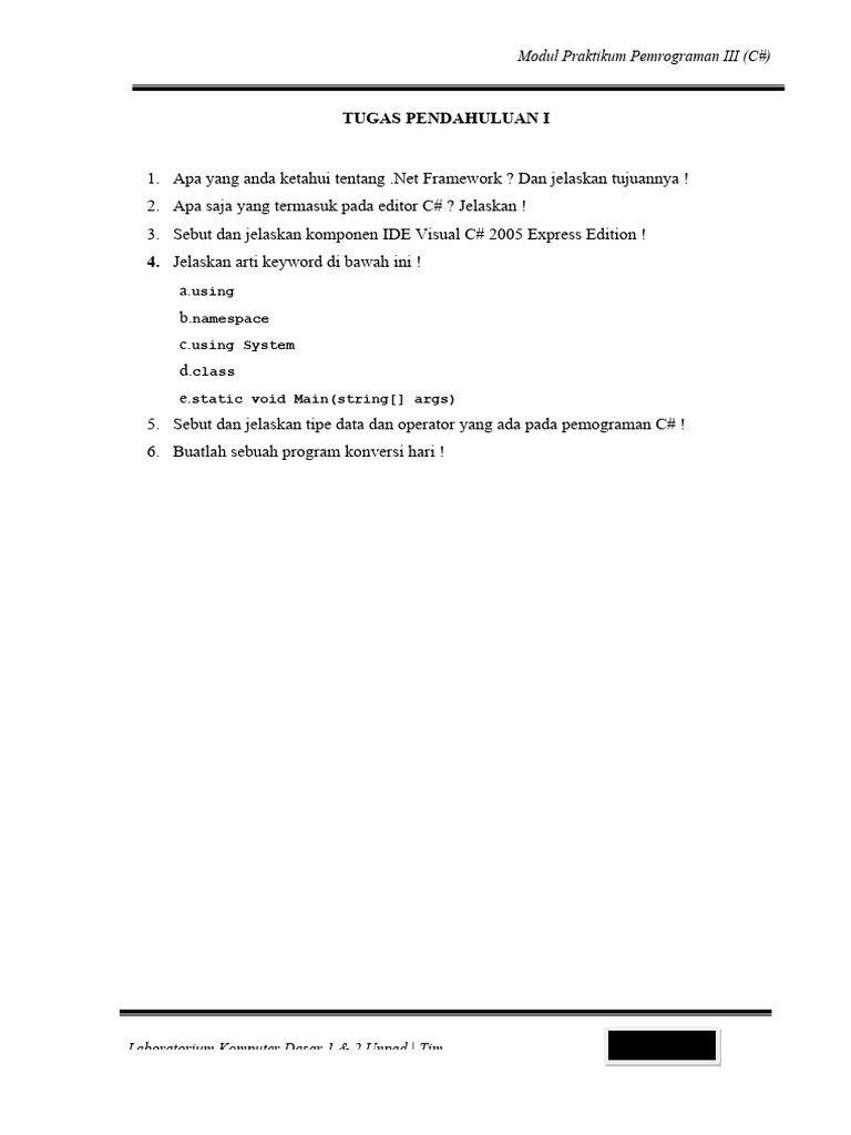 Modul C# Pratikum | PDF