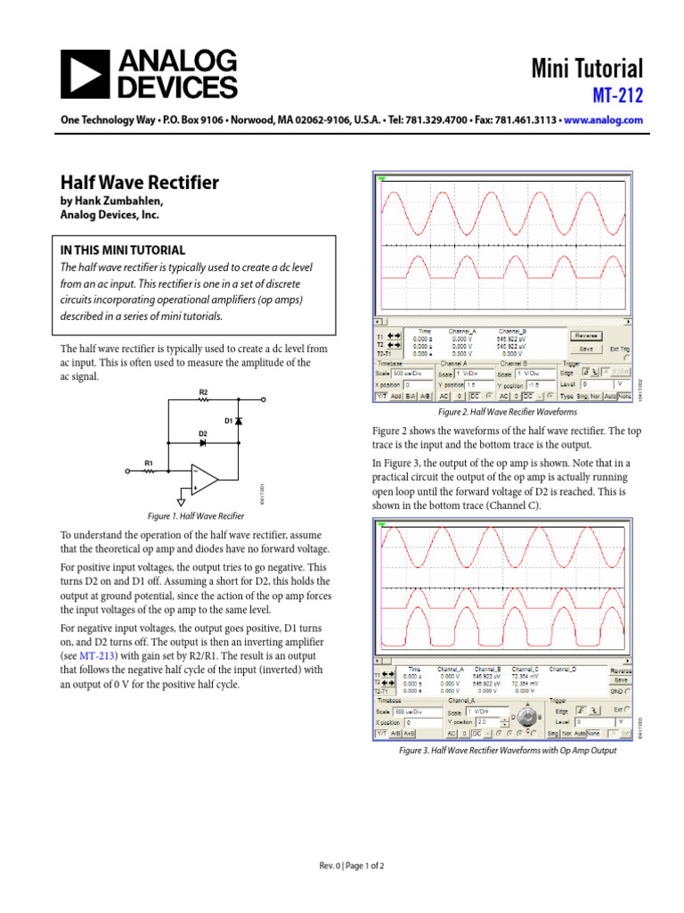 MT 212 | Download Free PDF | Amplifier | Rectifier