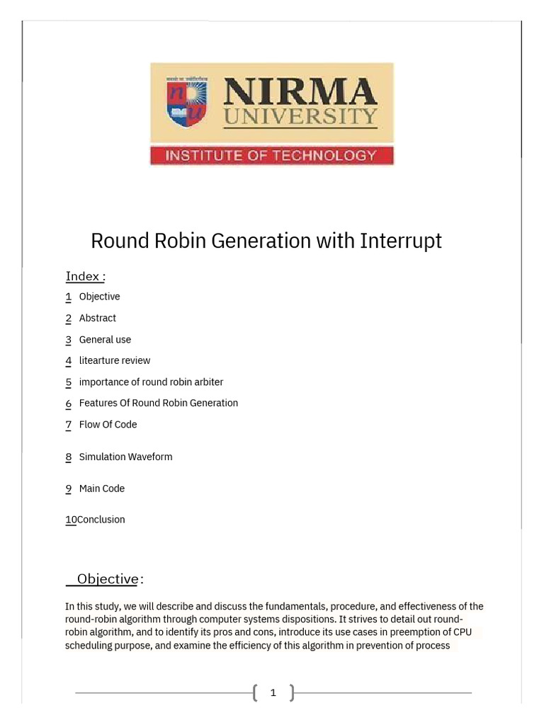 Round Robin Generation With Interrupt - 22BEC082 PDF | PDF | Scheduling ...