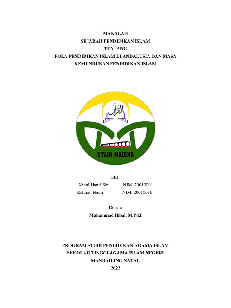 Sejarah Pendidikan Islam Pdf 
