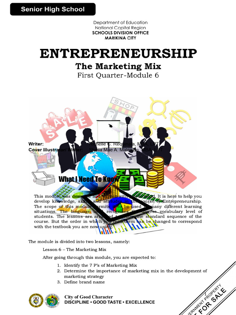Entrepreneurship Marketing Mix Guide | PDF | Marketing | Brand