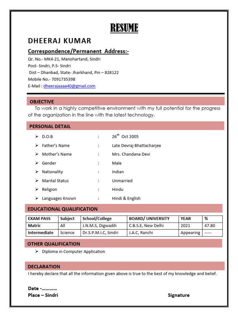 Dheeraj Kumar | PDF | Career & Growth