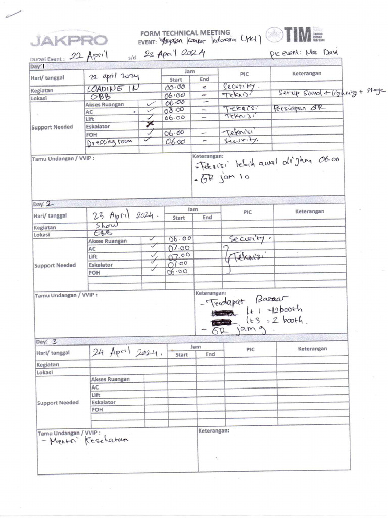 Form TM - Event Yayasan Kanker Indonesia (YKI) | PDF