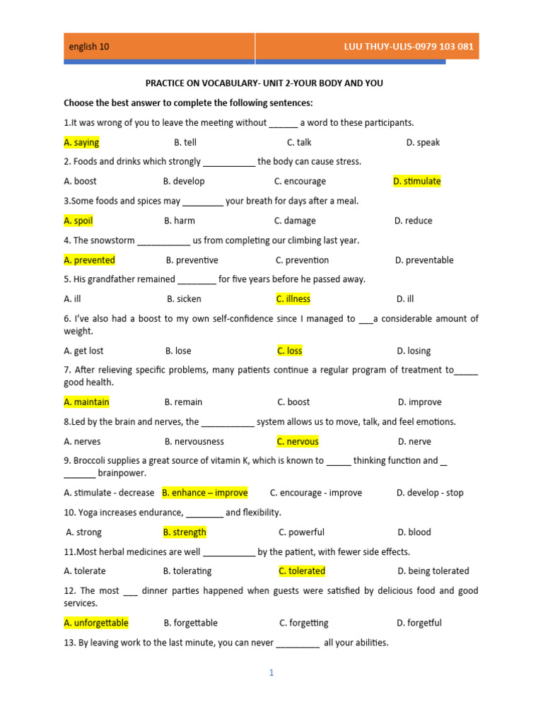 E10-unit-2-new | PDF | Sleep | Dieting