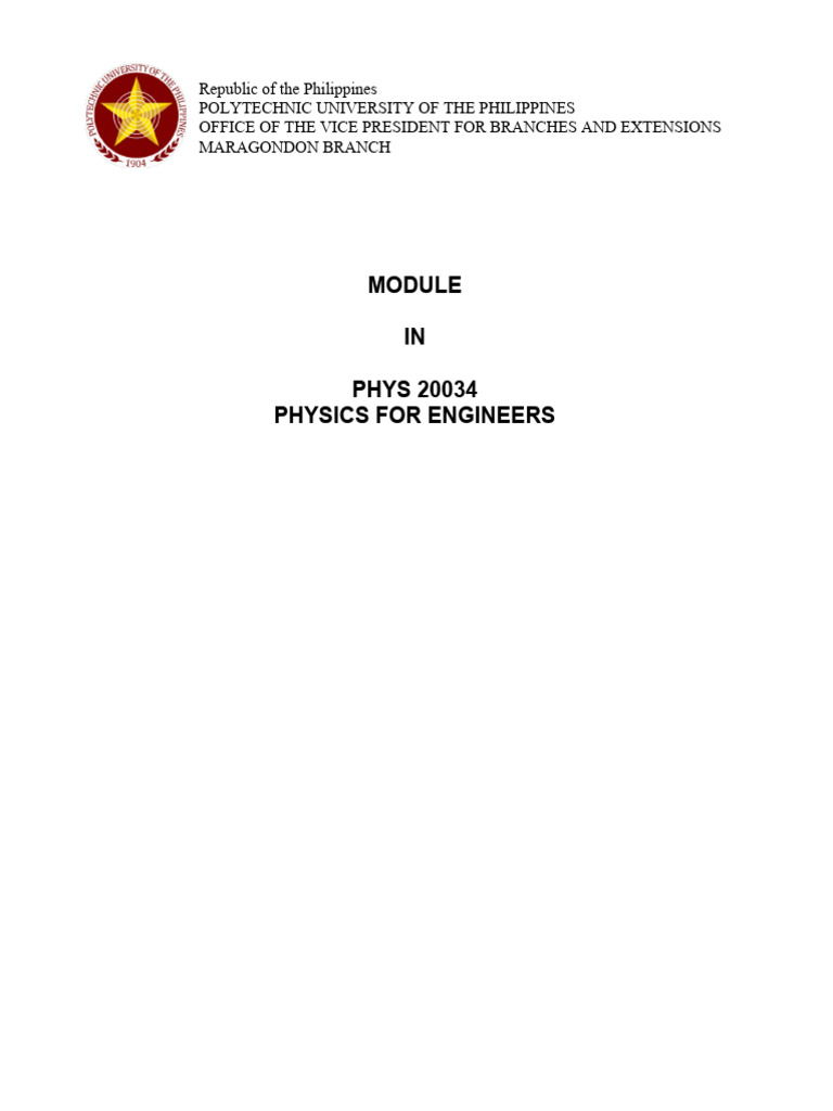 Physics Module 1 | PDF | Momentum | Collision