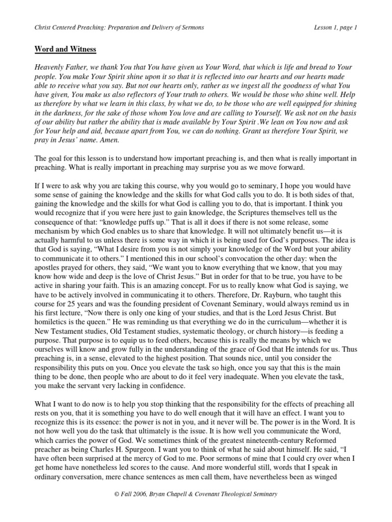 CCP T Lecture 01 | Download Free PDF | Sermon | Expository Preaching CCP T Lecture 01 | Download Free PDF | Sermon | Expository Preaching