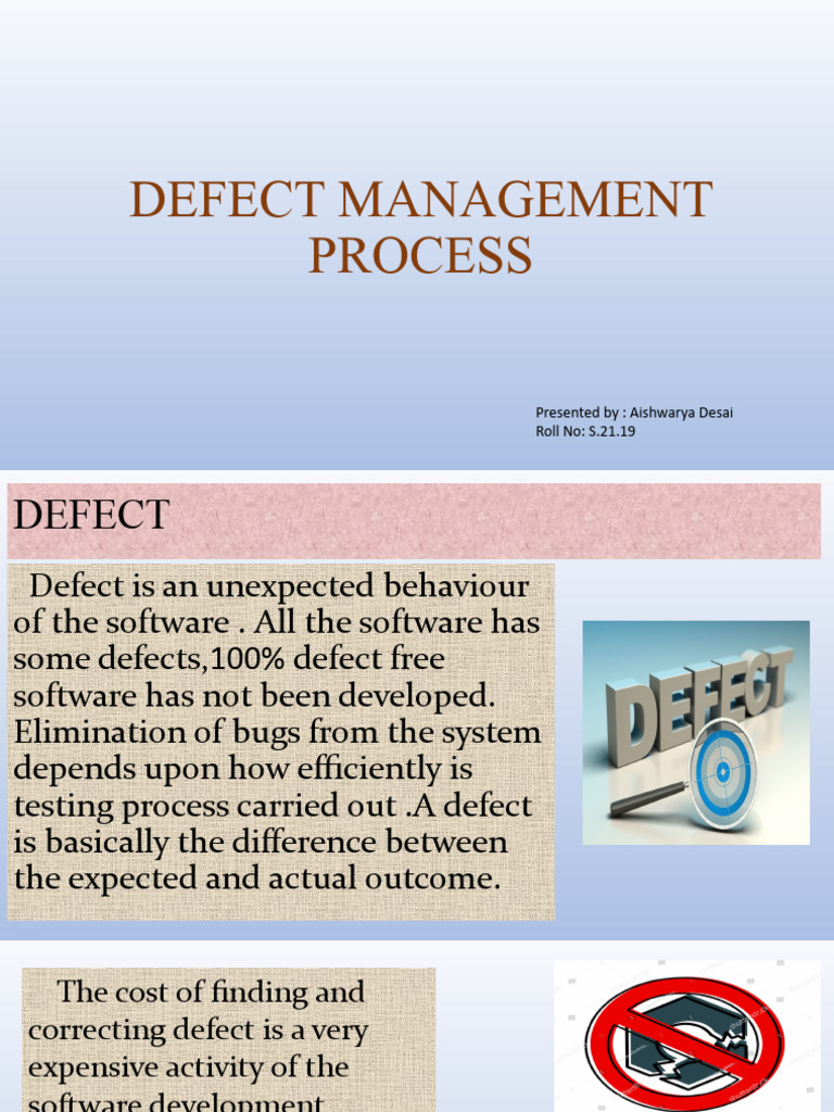 DEFECT MANAGEMENT PROCESS | PDF DEFECT MANAGEMENT PROCESS | PDF