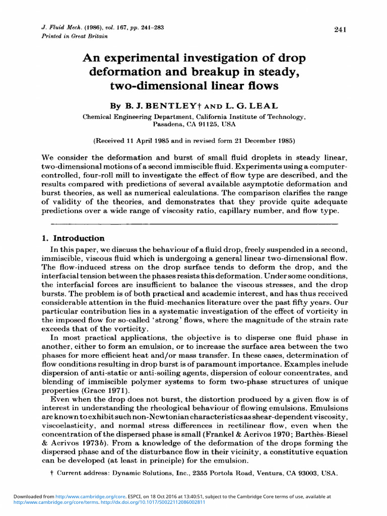 Bentley 1986 | PDF | Fluid Dynamics | Viscosity