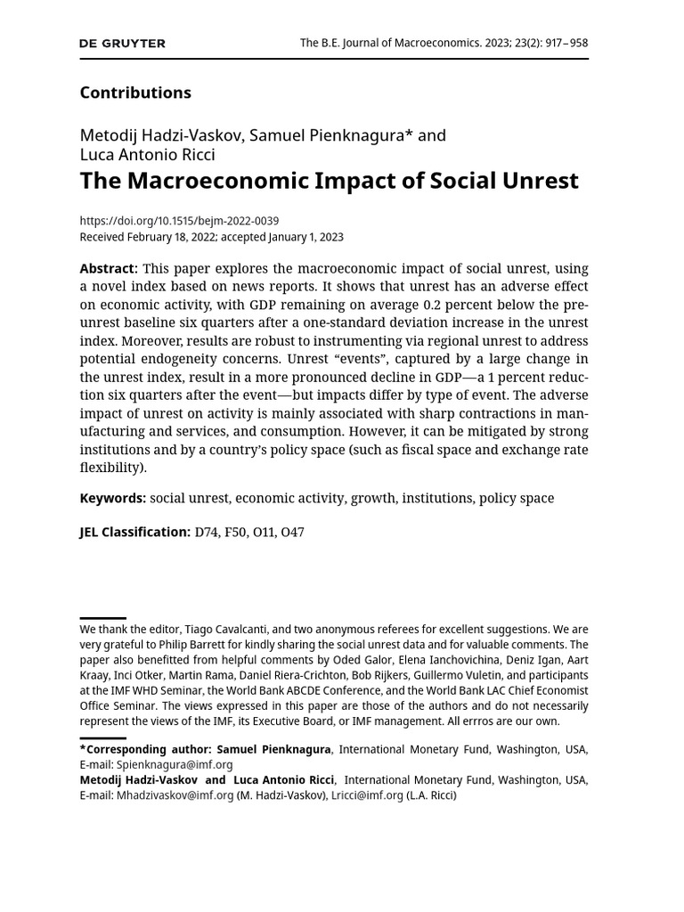 10.1515 - Bejm 2022 0039 | PDF | Price Of Oil | Gross Domestic Product