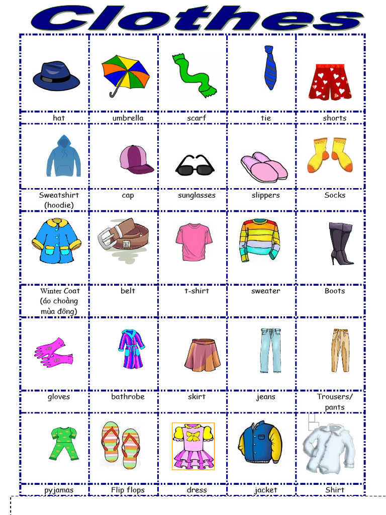 Clothes Dictionary | PDF | Fashion | Clothing
