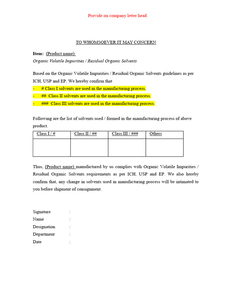 Declaration Formats | PDF | Chemical Substances | Chemical Compounds