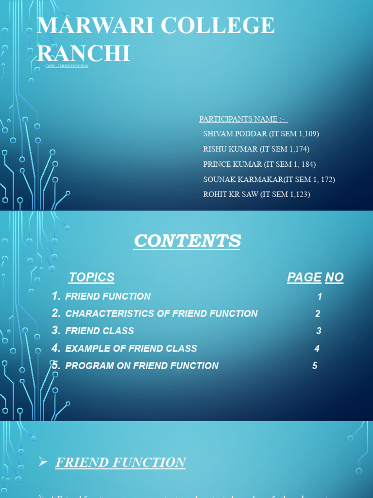 Friend Function | PDF | Computer Engineering | Object (Computer Science)