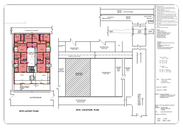 Munyaka Site Layout Plan | PDF | Building Engineering | Civil Engineering