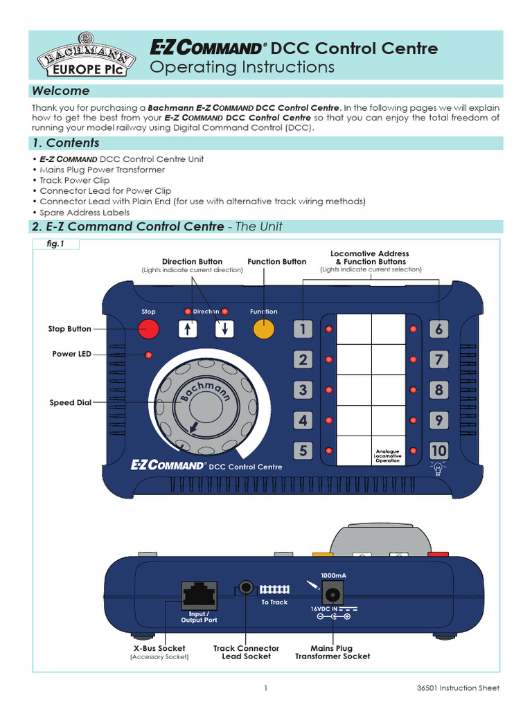 Bachmann EZ Command Controller 2018 | PDF | Electrical Connector ...