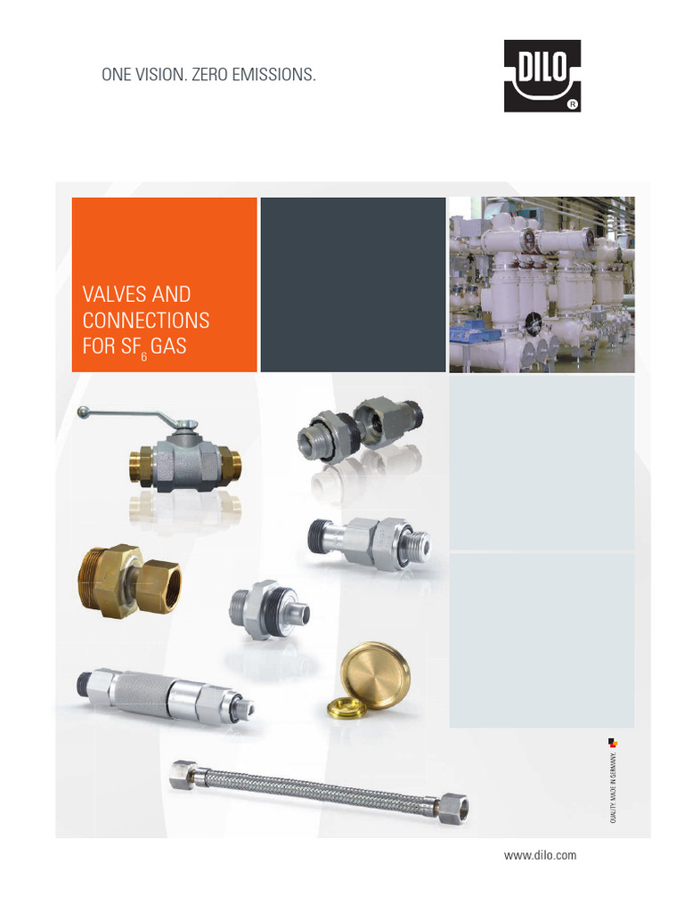 DILO SF6 Gas Couplings and Fittings | PDF | Pipe (Fluid Conveyance ...