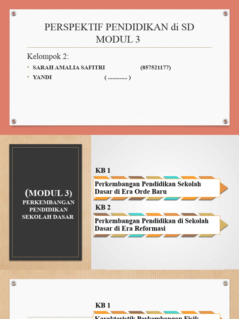 Perspektif Pendidikan Di SD Kelompok 2 Modul 3 Dan 4 | PDF