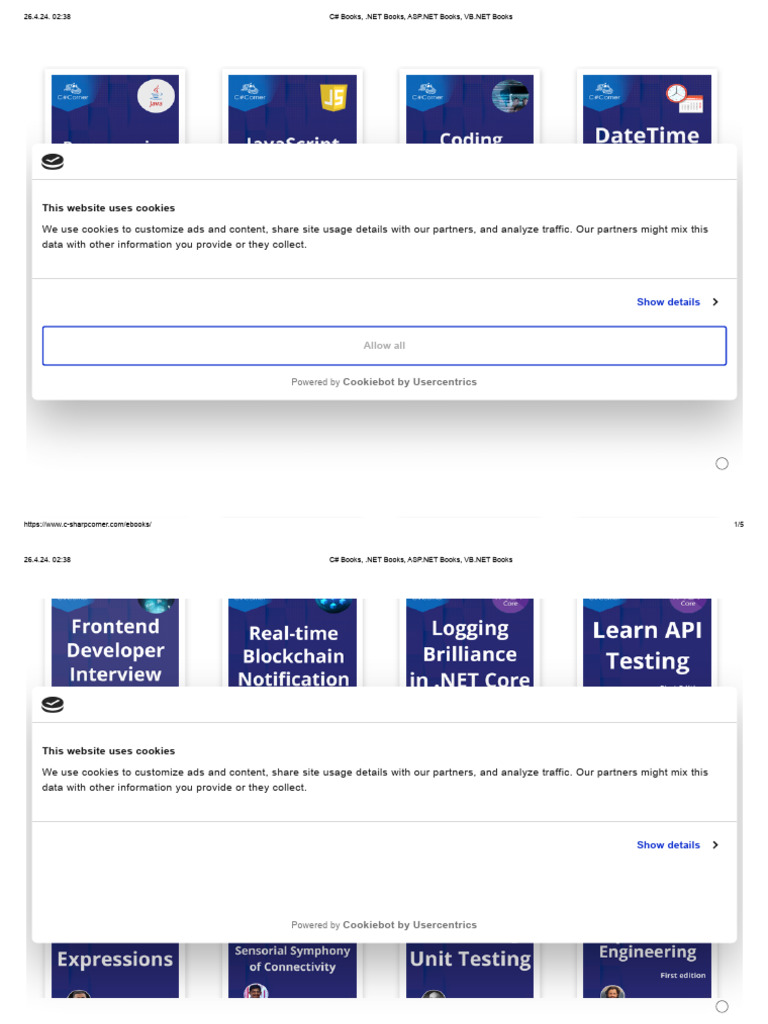 C# Books, .NET Books, ASP - NET Books, VB - NET Books | PDF | C Sharp (Programming Language ...