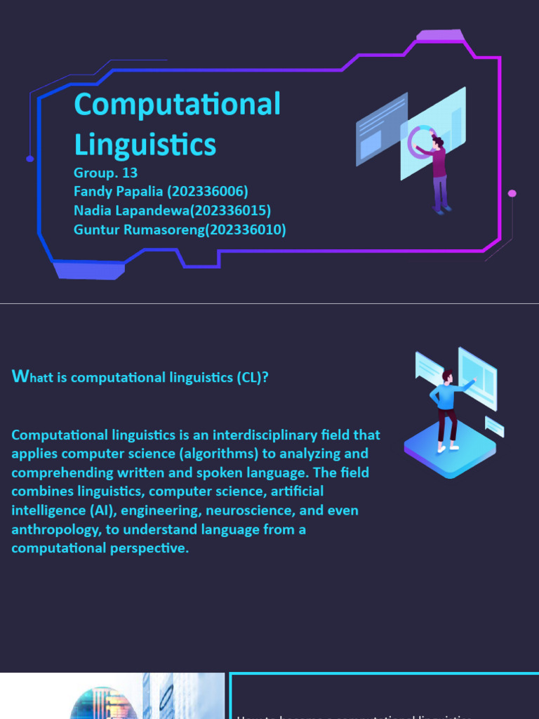 Computational Linguistics Group 13 | PDF | Linguistics | Artificial Intelligence