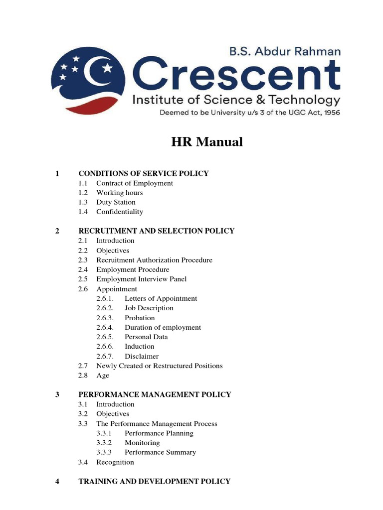 HR-Manual | PDF | Recruitment | Employment
