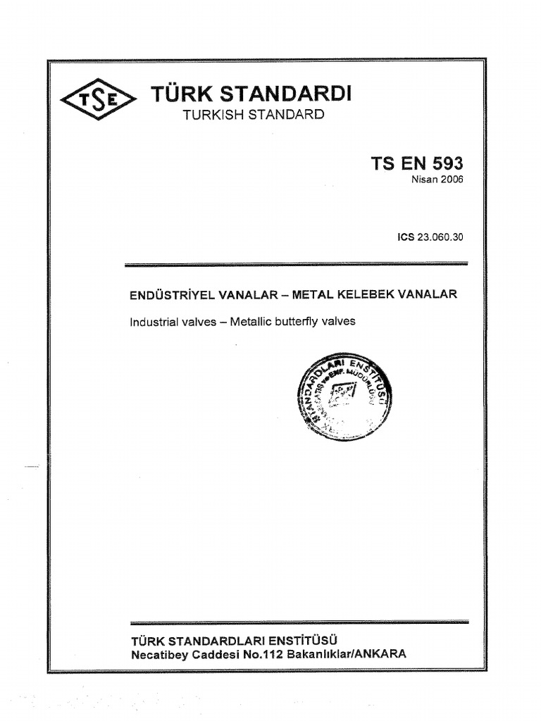 TS EN 593 - Kelebek Vanalar | PDF