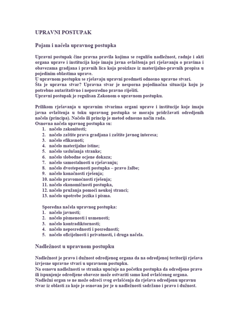 Upravni Postupak | PDF