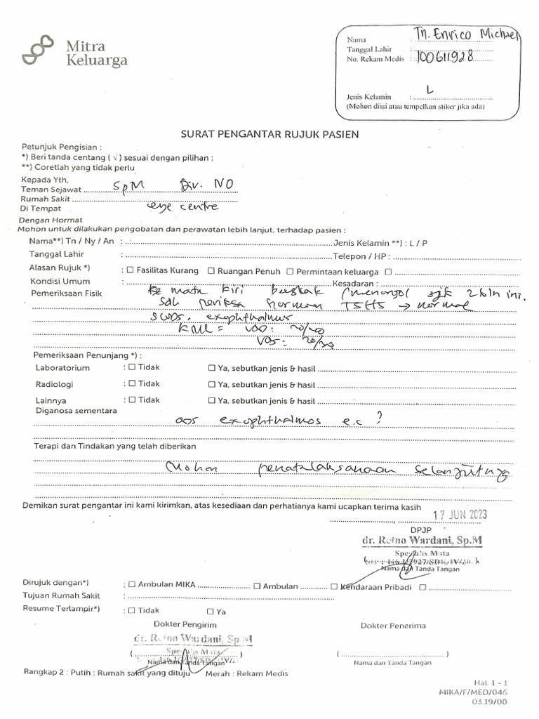 Surat Rujukan Med | PDF
