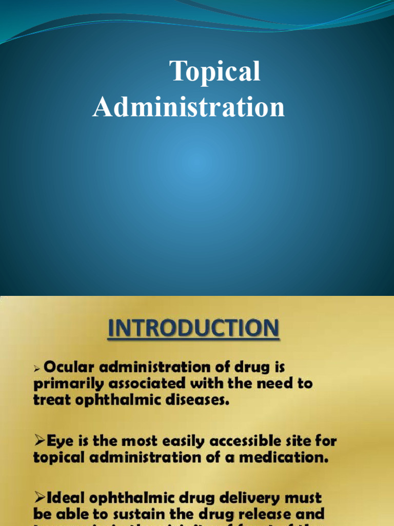 Topical Administration 002 | PDF