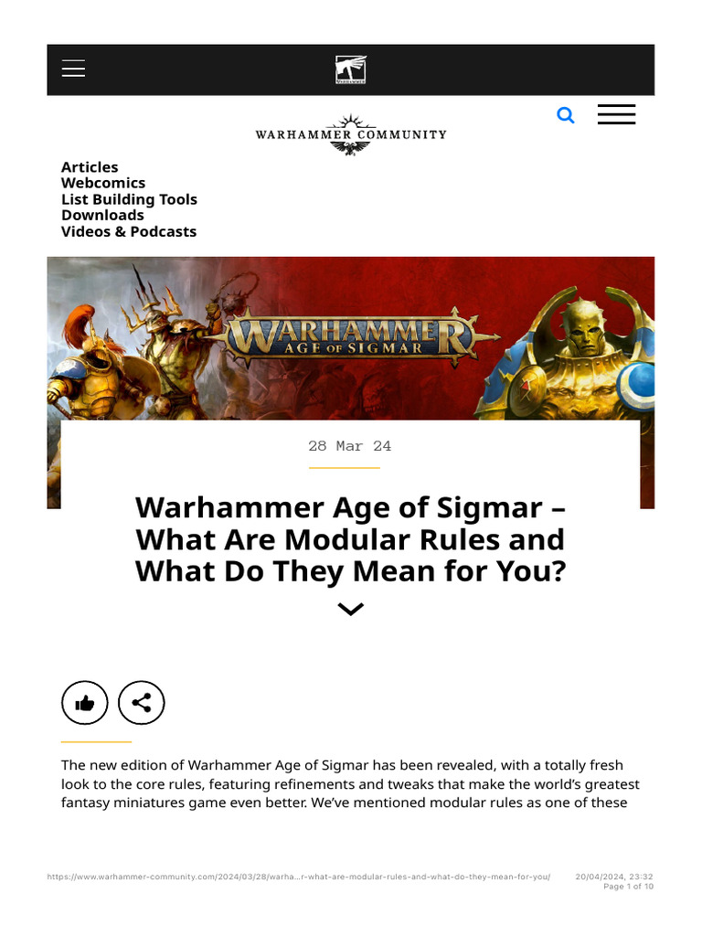AoS - 4 - What Are Modular Rules and What Do They Mean For You? | PDF ...