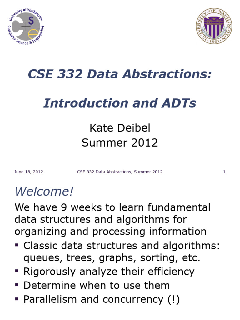 Lecture01 Intro Adts Pdf Data Structure Computer Programming