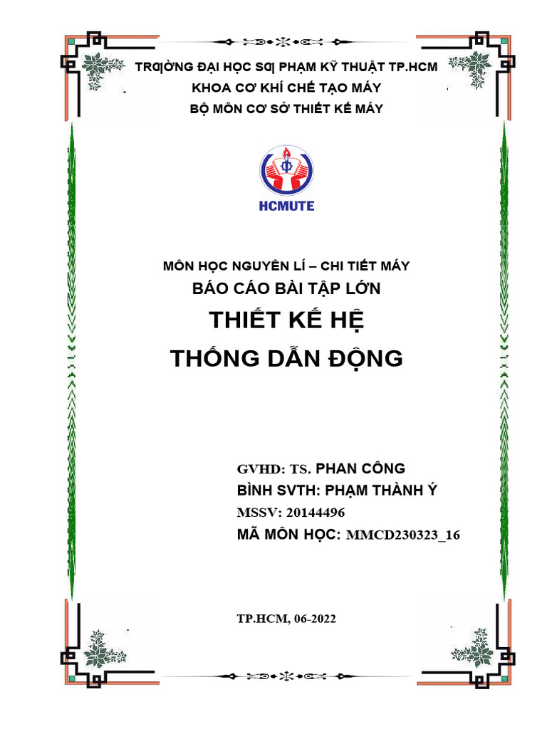- BTL đạt 10đ - Phạm Thành Ý - 20144496 - bài tập lớn - 1 - | PDF