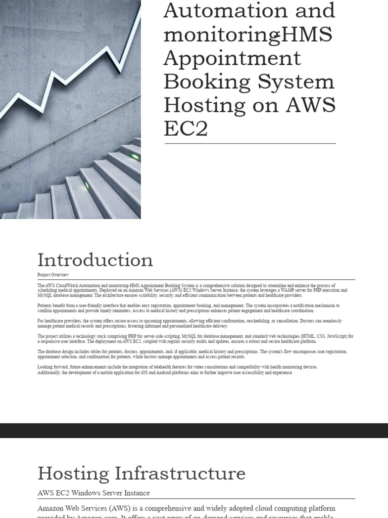AWS CloudWatch Automation and monitoring-HMSAppointment Booking System Hosting On AWS EC2 | PDF ...