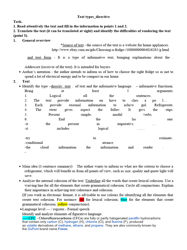 Text Types 3 - Directive | PDF | Chlorofluorocarbon | Chemical Process ...