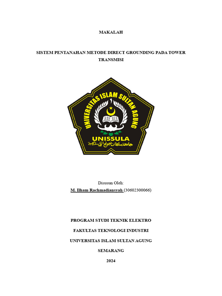 Sistem Pentanahan Direct Grounding Tower | PDF | Sains & Matematika