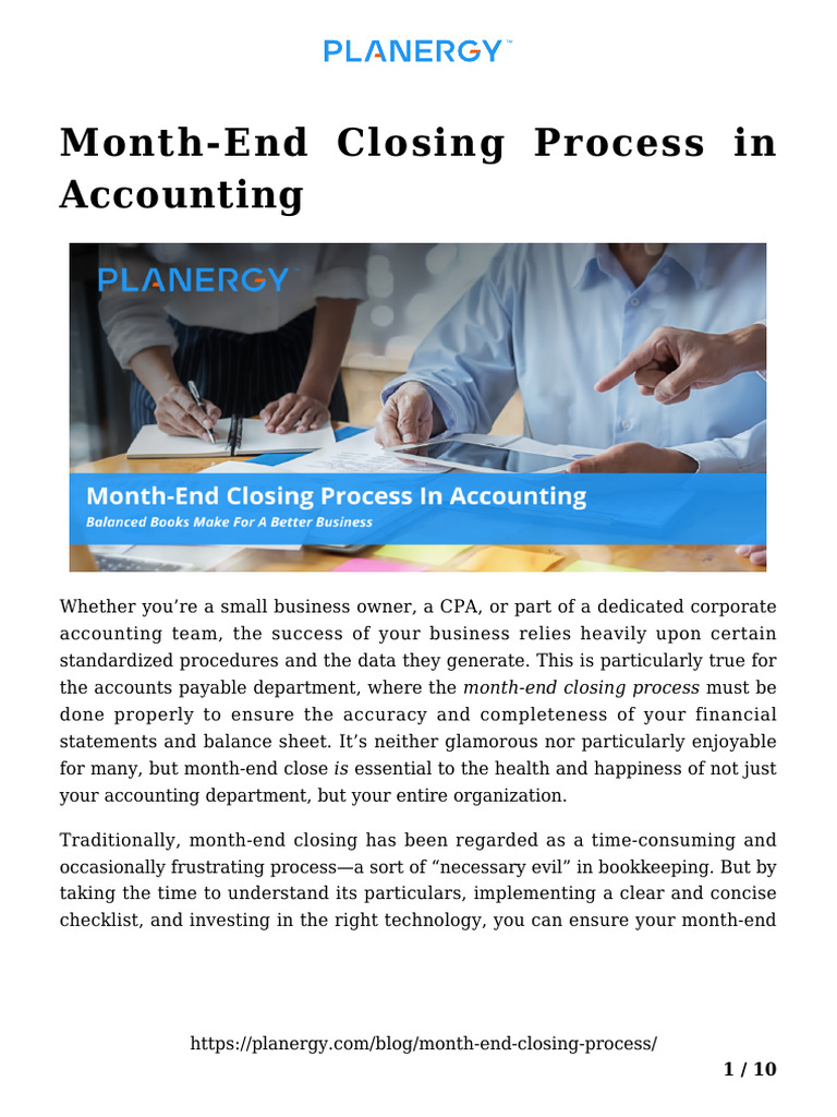 month-end-closing-process | PDF | Accounts Payable | Accrual