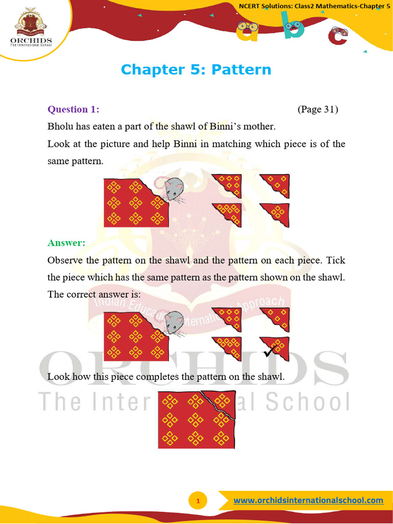Grade 2 Chapter 5 Patterns | PDF
