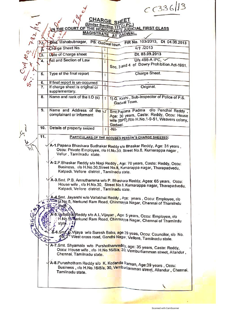 Charge Sheet | PDF