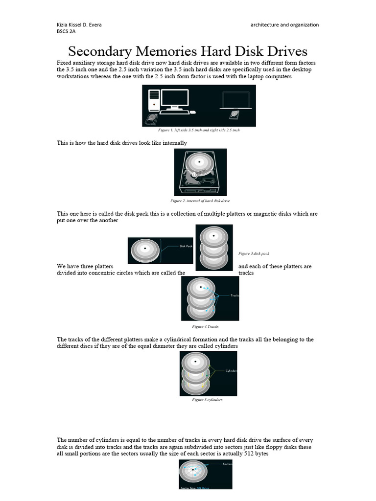 Secondary Memories Hard Disk Drives | PDF | Hard Disk Drive | Disk Storage